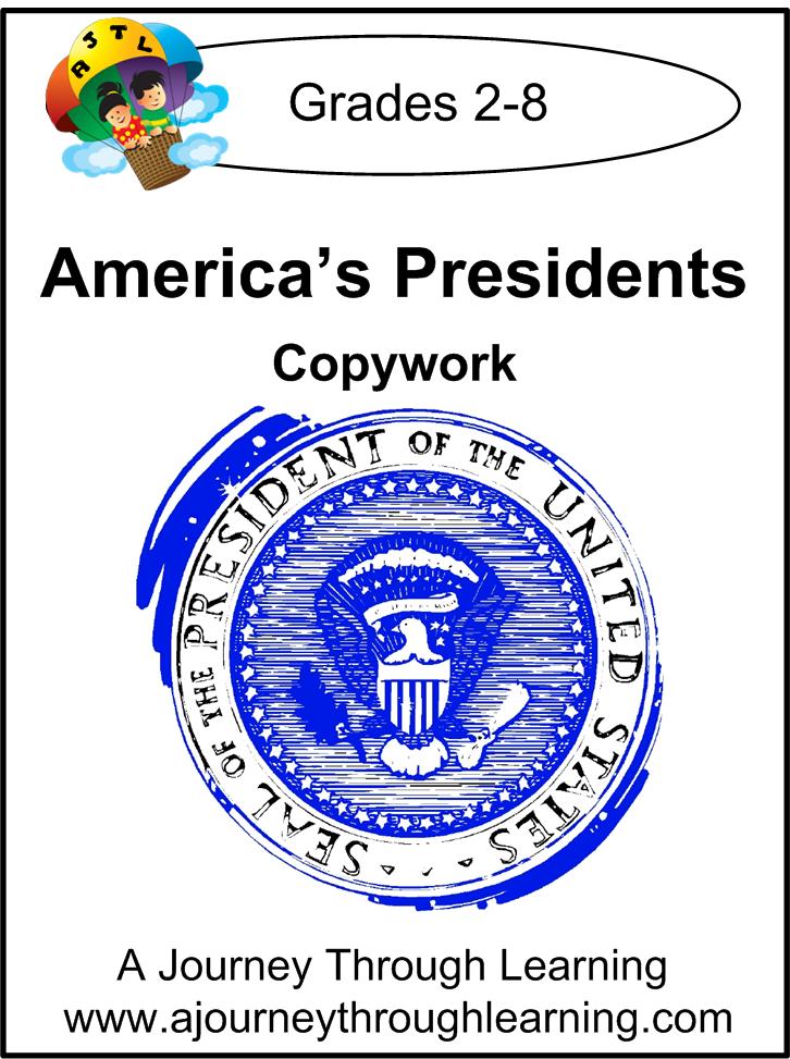 America's Presidents Copywork (cursive letters) | A Journey Through Le ...