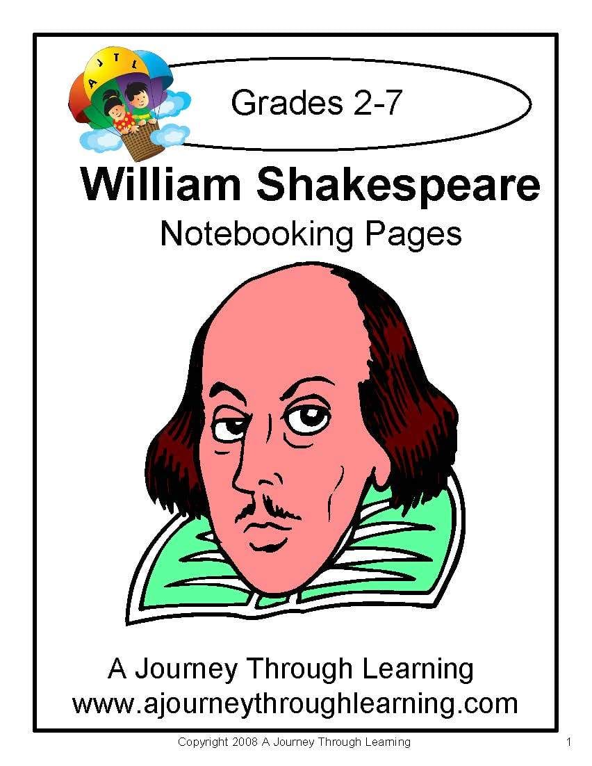William Shakespeare Notebooking Pages | A Journey Through Learning Lap ...