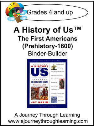 Book 1 The First Americans Lapbook| A Journey Through Learning Lapbooks
